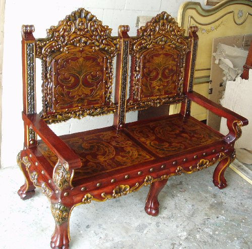 Isabellina Polychrome Bench, baroque bench,italian renaisance bench – R ...
