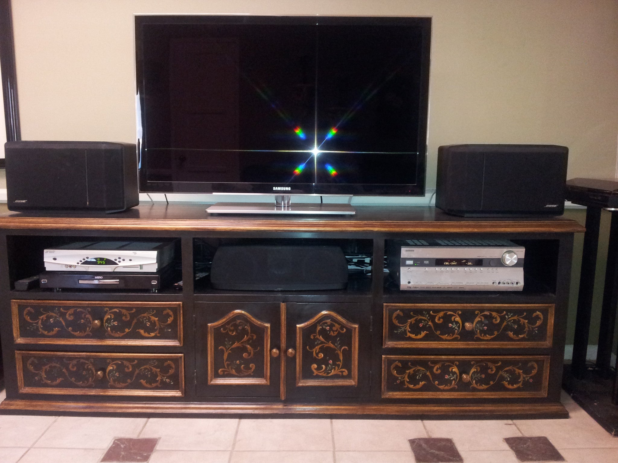 Italian Villa Media Credenza, old world media cabinet – R Furniture™ by ...